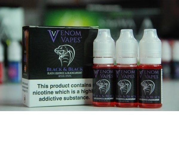 Black & Black - Venom Vapes Premium E-liquid 80VG - TPD | Vapestorm